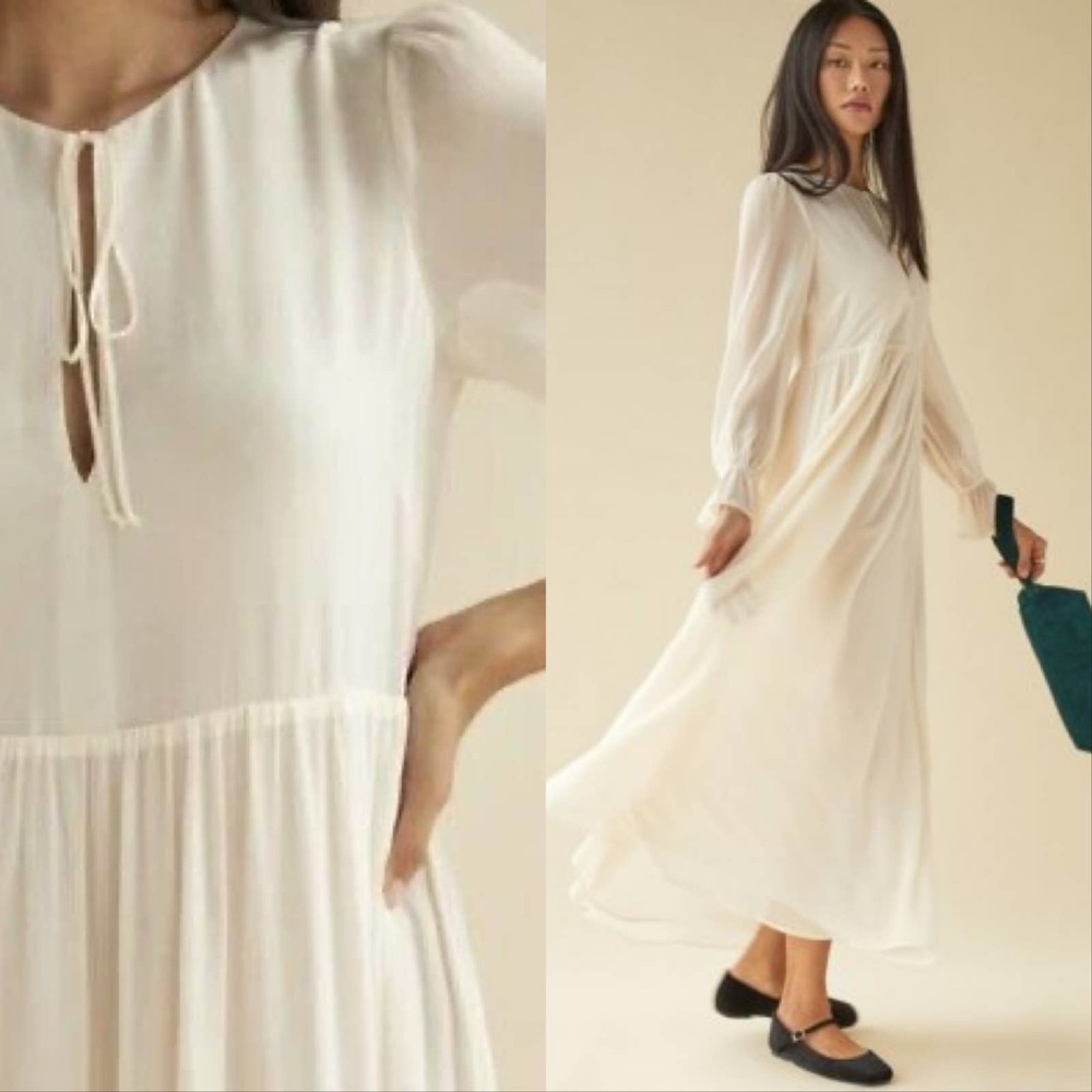 Reformation Chive Maxi Dress Ivory - Gem